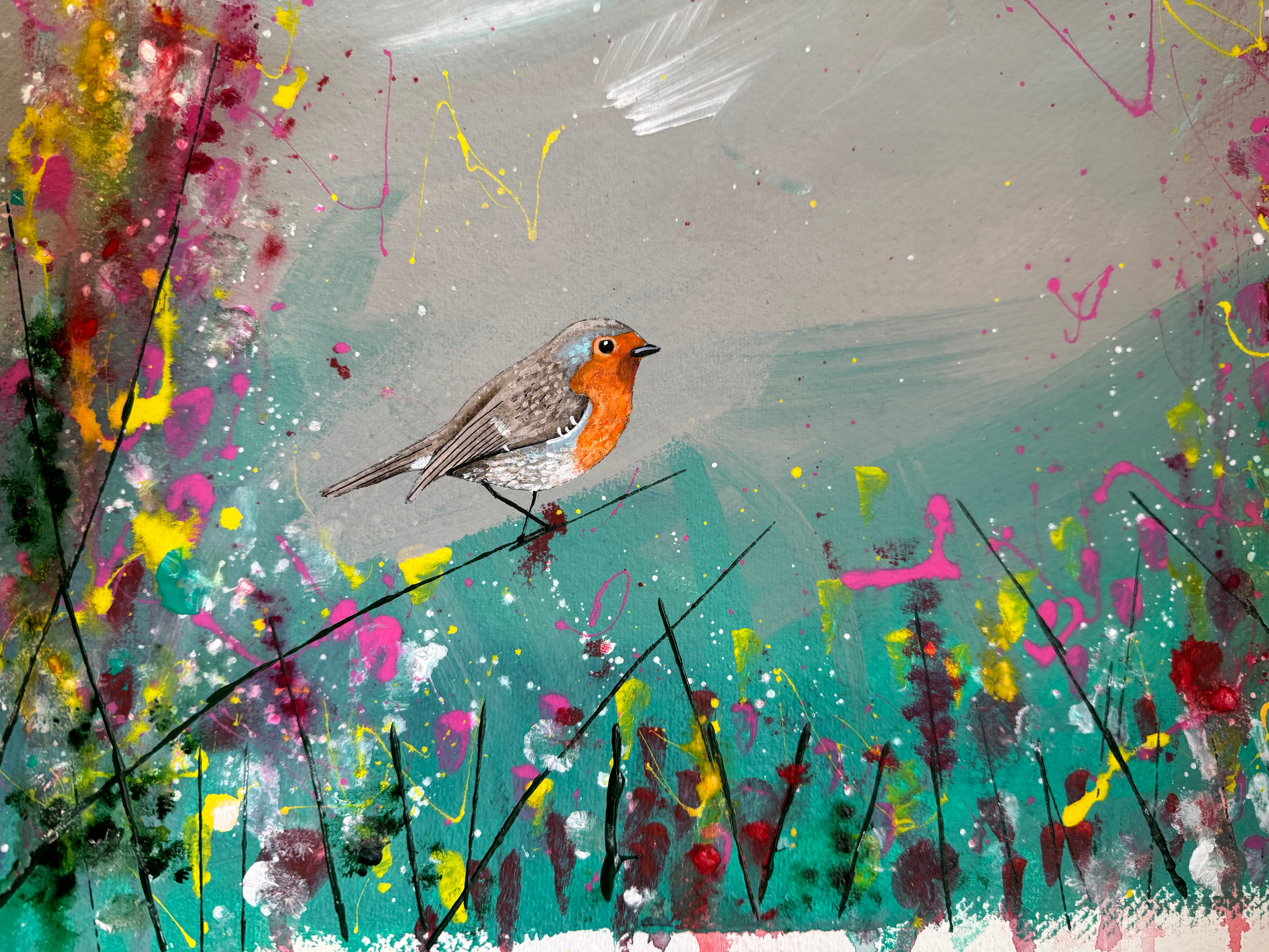 Robin study #3 – “I’M OK’ Said The Bee by Garry Floyd