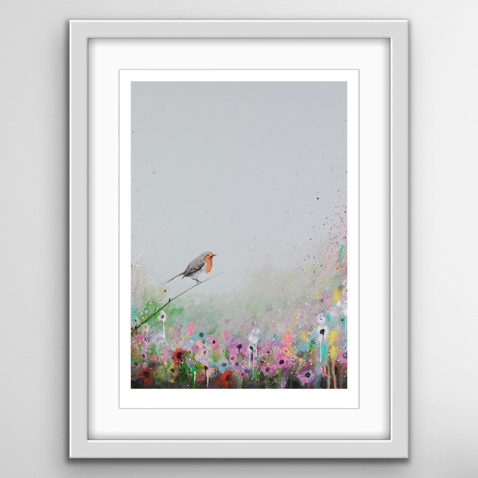 Robin Themed Prints – “I’M OK’ Said The Bee by Garry Floyd